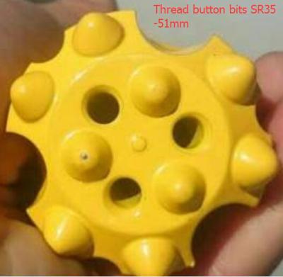 China Thread button bits SR35-51mm for sale