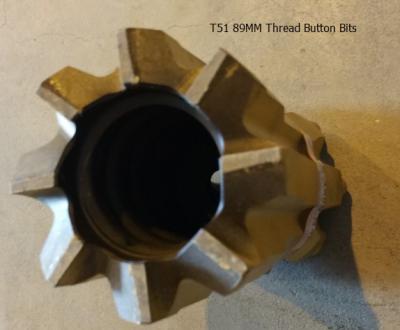 China Thread button bits T51 89mm with best price and good quality for sale