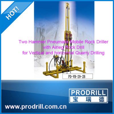China Pneumatic Mobile Rock Driller for Vertical and Horizontal Quarrying for sale