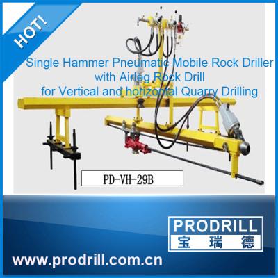 China Single Hammer Pneumatic Mobile Rock Driller for Vertical and Horizontal Drilling for sale