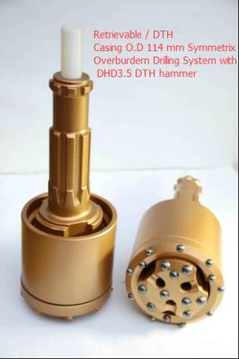 China Retrievable Casing O.D 114 mm Symmetrix Overburdern Drilling System with DHD3.5 hammer for sale