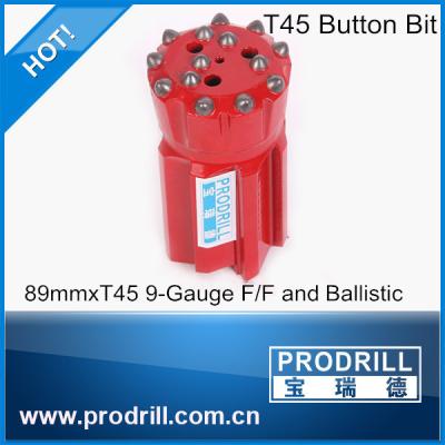 China Thread button bits T45-89mm, retrac skirt for sale