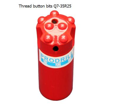 China Q7-35mm R25 Thread Button Bits from Prodrill for sale