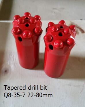 China Q8-35-7 22-80mm Tapered button drill bit for sale