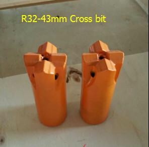 China Thread R32-43mm Cross bit for sale