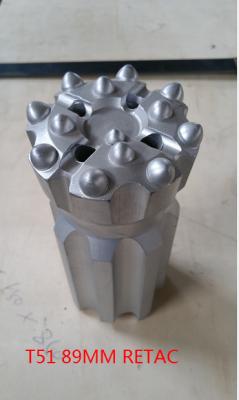 China Thread Button Bits T51 89mm Retrac body drop center Ballistic for sale