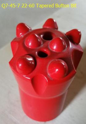 China Q7-45-7 22-60 Tapered Button Bit for quarrying for sale