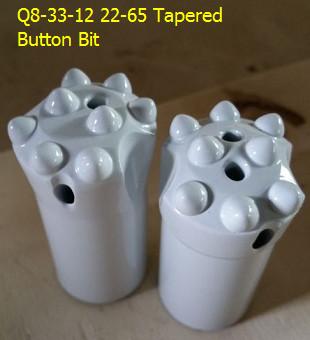 China Q8-33-12 22-65 Tapered Button Bit  for quarrying for sale