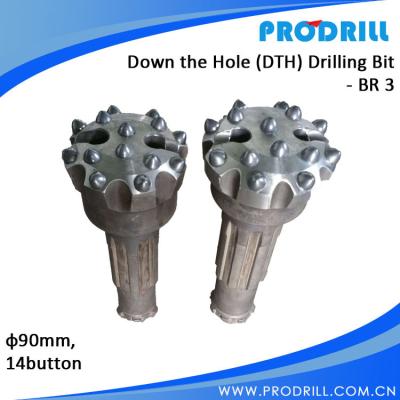 China BR3-90 flat face dth drill bit for sale