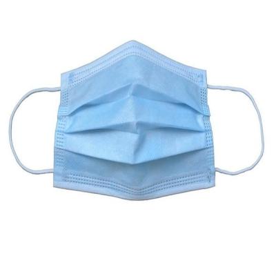 China Earloop Disposable Respirator Mask 3 Ply Non Woven Face Mask For Adult for sale