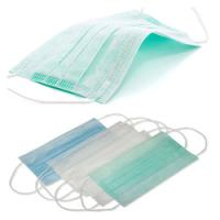 China Green Disposable Mouth Mask Non Woven Disposable Dust Respirators for sale