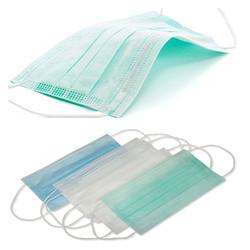 China Green Disposable Mouth Mask Non Woven Disposable Dust Respirators for sale