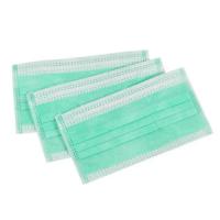 China Green Disposable Mouth Mask Non Woven Disposable Dust Respirators for sale