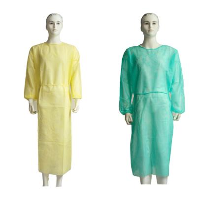 China Comfortable Soft Yellow Disposable Isolation Gowns Personal Safety for sale