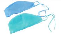China Non Woven Disposable Bouffant Surgical Caps Blue Green For Laboratory for sale