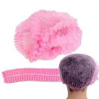 China Surgical Elastic Disposable Bouffant Cap White Mob Cap Beauty Salon Use for sale