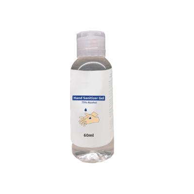 China 60ml 70% Alcohol Waterless Hand Sanitizer Gel Hand Sanitizer 99.99% Antibacterial for sale