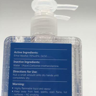 China 75% Alcohol 99.99% Waterless Hand Sanitizer Gel Personal Care Anti Bacterial for sale