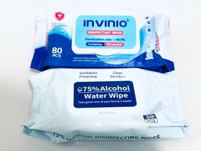 China Scent Free 75% 80pcs Medical Grade Sanitizing Wipes for sale