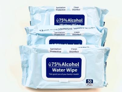 China disinfectant antibacterial 75% alcohol hand wet wipes for sale