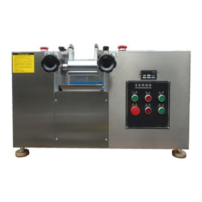 China Laboratory Desktop Open Mixing Two Roll Mill Machine for PVC Silicone Rubber for sale