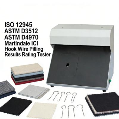 China ISO 12945 ASTM D3512 ASTM D4970 Martindale ICI Hook Wire Pilling Results Rating Tester for sale