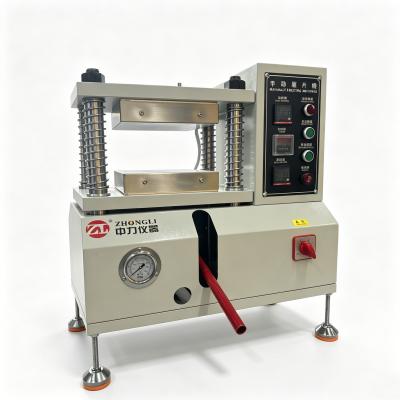 China 10 Ton Manual Rubber Hot Press Machine | Lab Hot Vulcanizing Press for Silicone & Plastic Sample Molding for sale