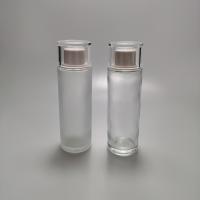 China Glass Collar 100ml 150ml Frosted Cylinder Toner Bottle with Cap Body Material Glass for sale