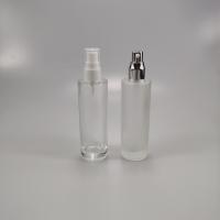 China Glass Collar 100ml 150ml Frosted Cylinder Toner Bottle with Cap Body Material Glass for sale