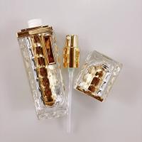 China Pull-Ring Sealing Type Golden Yellow Acrylic Bottles with Press Pump 30ml 50ml 100ml for sale