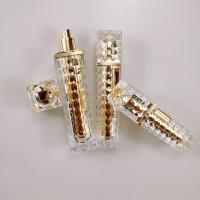 China Pull-Ring Sealing Type Golden Yellow Acrylic Bottles with Press Pump 30ml 50ml 100ml for sale