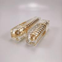 China Pull-Ring Sealing Type Golden Yellow Acrylic Bottles with Press Pump 30ml 50ml 100ml for sale