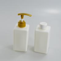 China 450ml HDPE Square Bottle for Shampoo and Lotion Square Plastic Shampoo Pump Bottle for sale