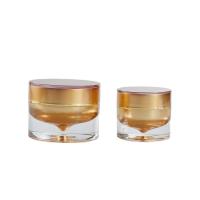 China Customized Bottle Color Acrylic Cosmetic Container Cream Jar for Unique Shape Luxury for sale