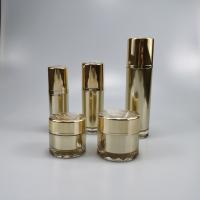 China Plastic Type Acrylic ODM OEM Acceptable Cylinder Gold Cream Jar for Eye Cream for sale