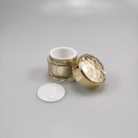 China Plastic Type Acrylic ODM OEM Acceptable Cylinder Gold Cream Jar for Eye Cream for sale