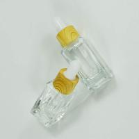 China Silk-screen Printing 10ml 15ml Glass Packaging Square Shape Bottle for Hair Essential Oil for sale