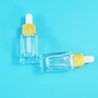 China Silk-screen Printing 10ml 15ml Glass Packaging Square Shape Bottle for Hair Essential Oil for sale