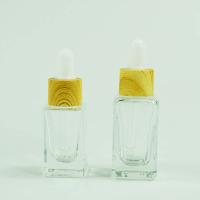 China Silk-screen Printing 10ml 15ml Glass Packaging Square Shape Bottle for Hair Essential Oil for sale