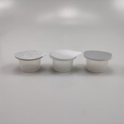 China 30g 30ml PP Jelly Cup with Aluminum Foil Sealing Lids in Single Wall Construction for sale