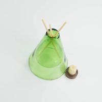 China Industrial Round Conical Glass 220ml 24 Neck Empty Perfume Diffuse Glass Aromatherapy Bottle Customized Color for sale