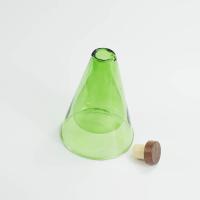 China Industrial Round Conical Glass 220ml 24 Neck Empty Perfume Diffuse Glass Aromatherapy Bottle Customized Color for sale