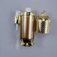 China Acrylic Gold Crown Emulsion Bottle Cosmetic Packaging Bottle 50g 120g Luxury Acrylic for sale