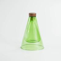 China Industrial Round Conical Glass 220ml 24 Neck Empty Perfume Diffuse Glass Aromatherapy Bottle Customized Color for sale