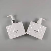 China Eco-friendly PET White Square Plastic Shampoo Bottles 250ml 500ml 1000ml Empty Body Wash Pump Bottle for sale