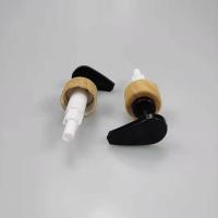 China Non-Refillable Shampoo Bottle Lotion Pump 24/410 28/410 with Bamboo Printing Lid for sale