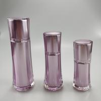 China Acrylic Collar Luxury Cosmetic Lotion Pump Bottle and Cream Jar for Screen Printing for sale