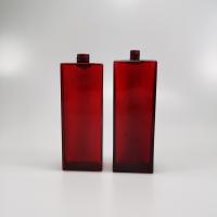 China 120 ml Square Red PETG Lotion Toner Bottle for Sunscreen Cream Collar Material PETG for sale