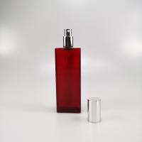 China 120 ml Square Red PETG Lotion Toner Bottle for Sunscreen Cream Collar Material PETG for sale