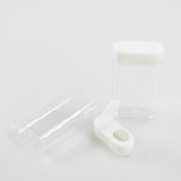 China 15cc Flat Flip Top Cap Pill Bottle for PS Transparent Candy Container in Any Color for sale